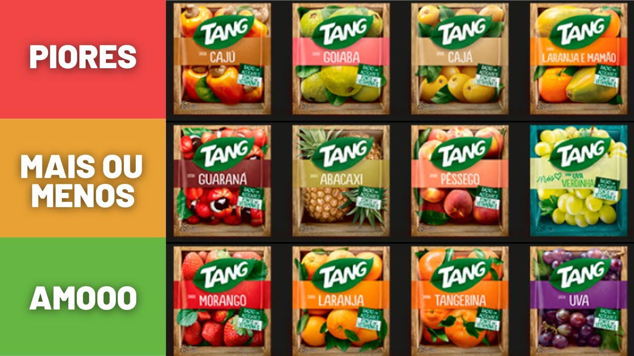 Tier List dos Melhores Sabores de Sucos Tang - YouTube