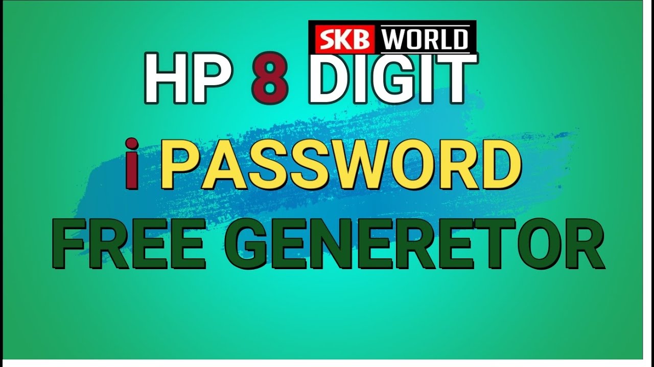 HP 8 DIGIT I PASSWORD BREAKER YouTube hp-8-digit-i-password-breaker-youtube