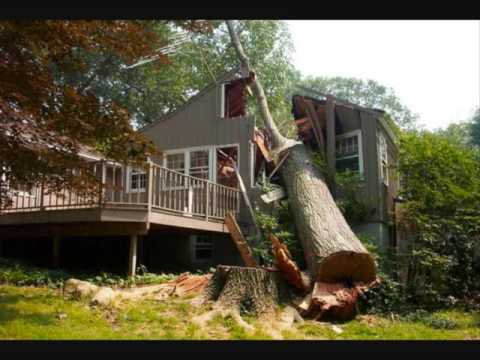 Tree falling through a house sound effect - YouTube