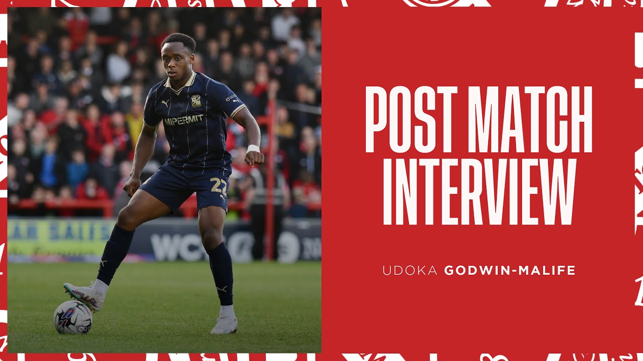 Udoka Godwin-Malife on draw against Morecambe | Swindon Town Football Club - YouTube