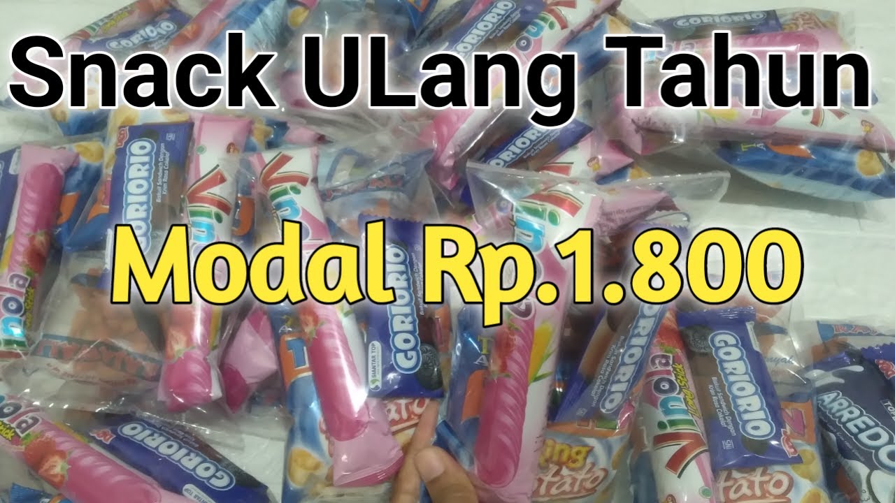 Snack Ulang tahun anak..modal hanya Rp 1.800.snack untuk anak TPA ...