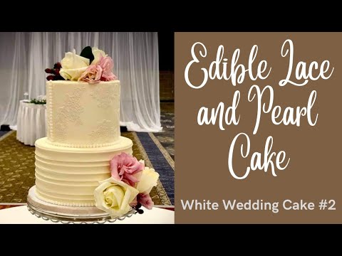 Edible Lace and Pearl Cake | Cake Decorating Tutorial | Textured ...
