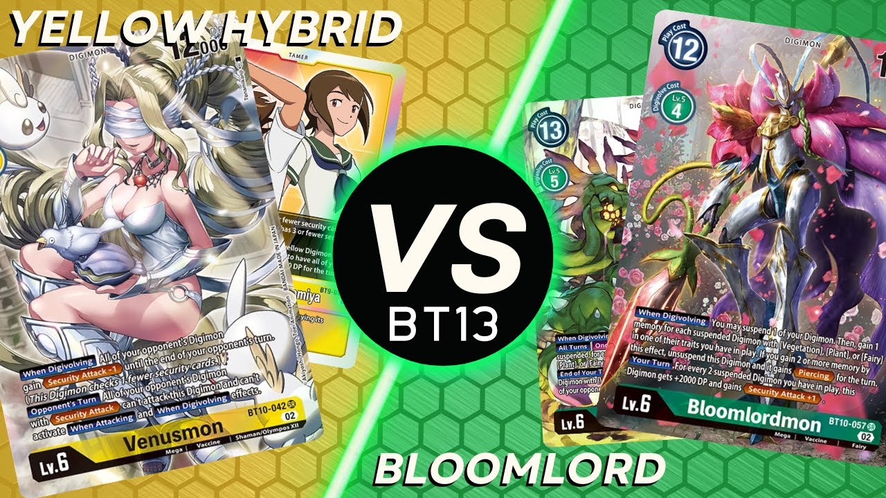 Plant Type Omnimon! Digimon TCG [BT13] Yellow Hybrid VS Bloomlord - YouTube
