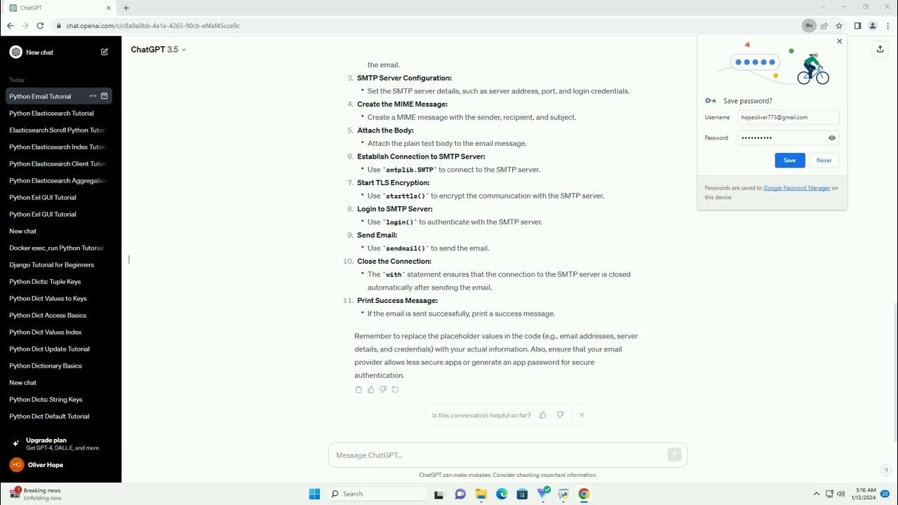 python email library example - YouTube