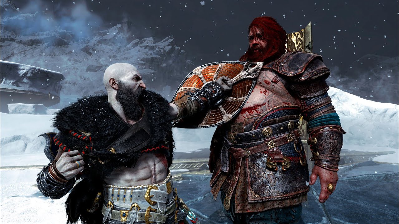 GOD OF WAR RAGNAROK - KRATOS RAGE SPAM PUNCH VS THOR FIRST FIGHT ...