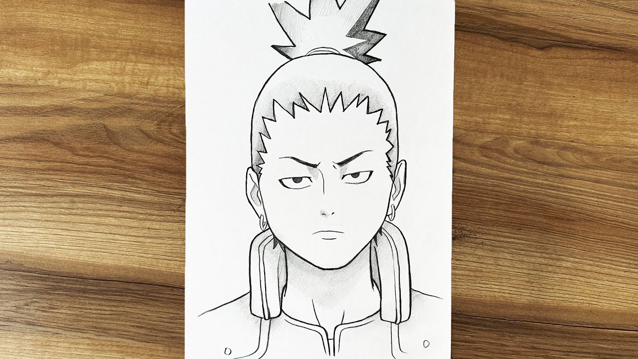 How to draw Shikamaru from Naruto || Easy drawing ideas for beginners ...