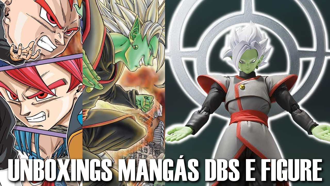 Unboxings dos mangás de DBS volumes 4 e 5 e Zamasu Fundido SH Figuarts ...
