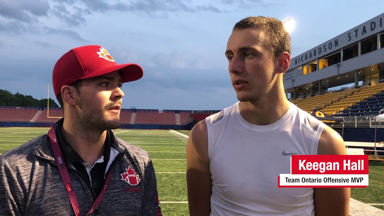 Post-Game Interview with Team Ontario Offensive MVP Keegan Hall - YouTube