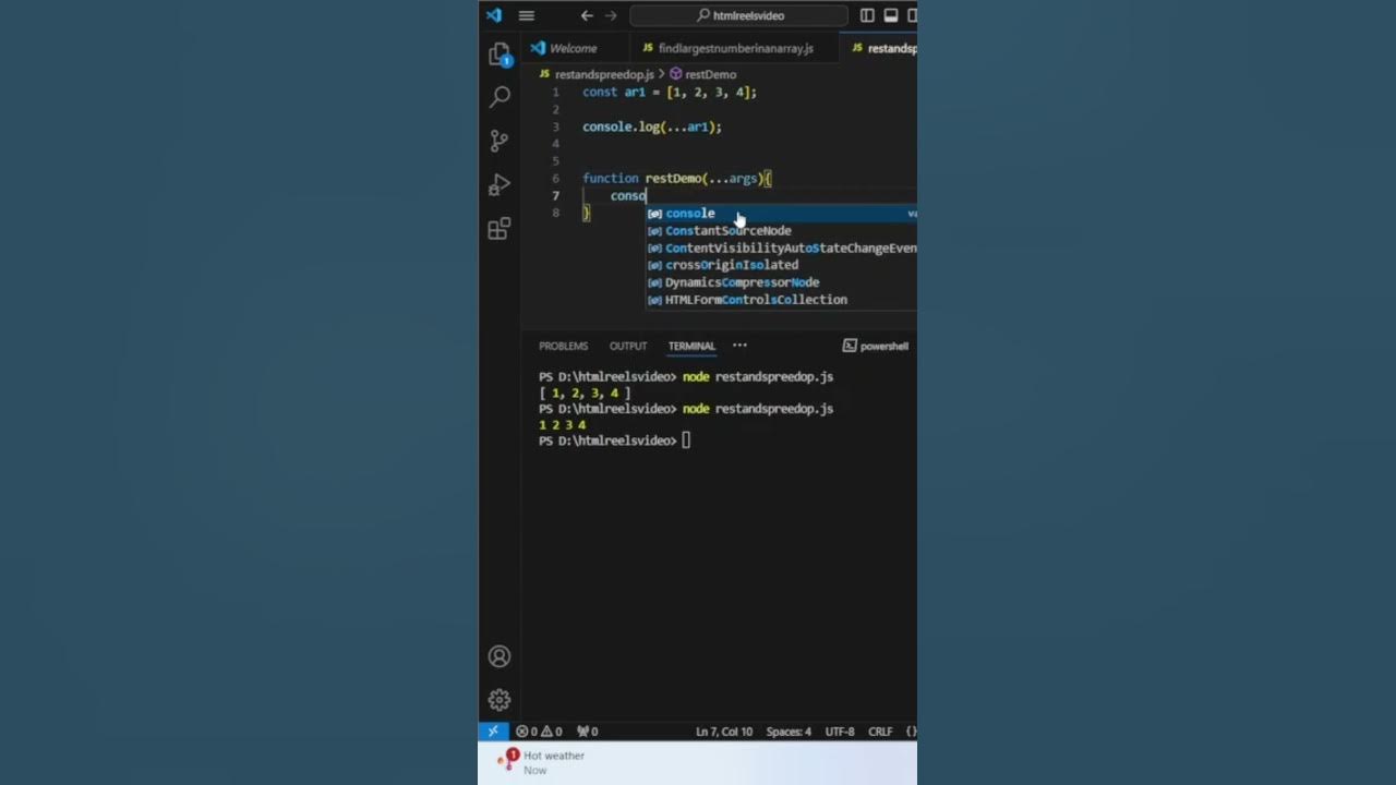 rest and spread operator difference in JavaScript Tamil - YouTube