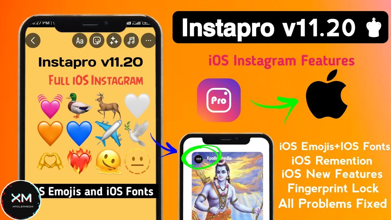 instapro new update 😍 instapro v11.20 features|| iOS emojis on instapro ...