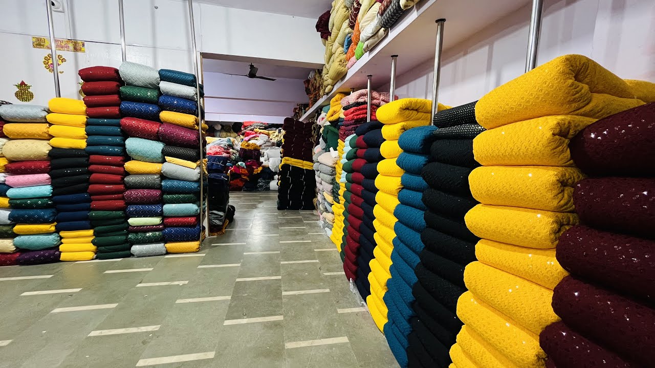 servani fabrics at surat market ,boutique fabrics wholesale shop at ...