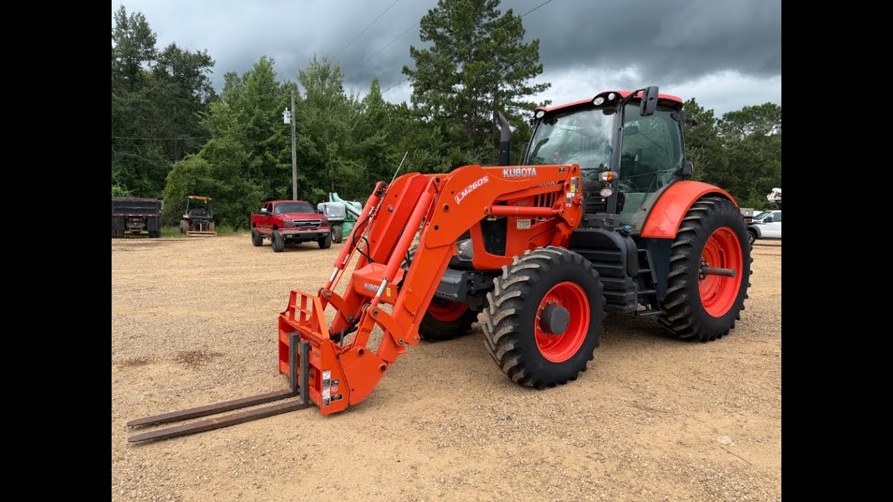 #1104 - 2020 Kubota M6-141 Enclosed Cab Tractor w/ LM2605 Loader - YouTube
