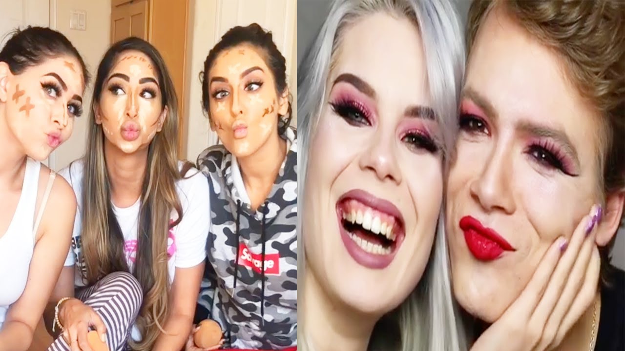 Doing makeup with BFFs | Best Makeup Tutorials 2018 | Makeupholic - YouTube