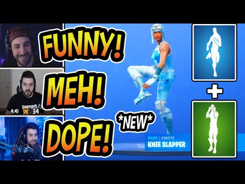 STREAMERS REACTS TO *NEW* KNEE SLAPPER & MIND BLOW EMOTE! FORTNITE BEST ...