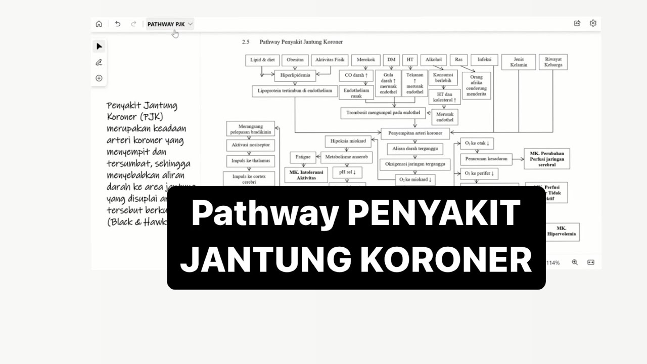 Pathway Penyakit Jantung Koroner (PJK) | DIAGNOSA KEPERAWATAN eps.14 - YouTube
