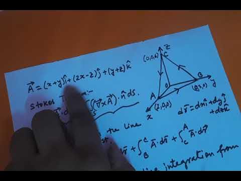 Verification of Stokes theorem problem by CM Sir - YouTube
