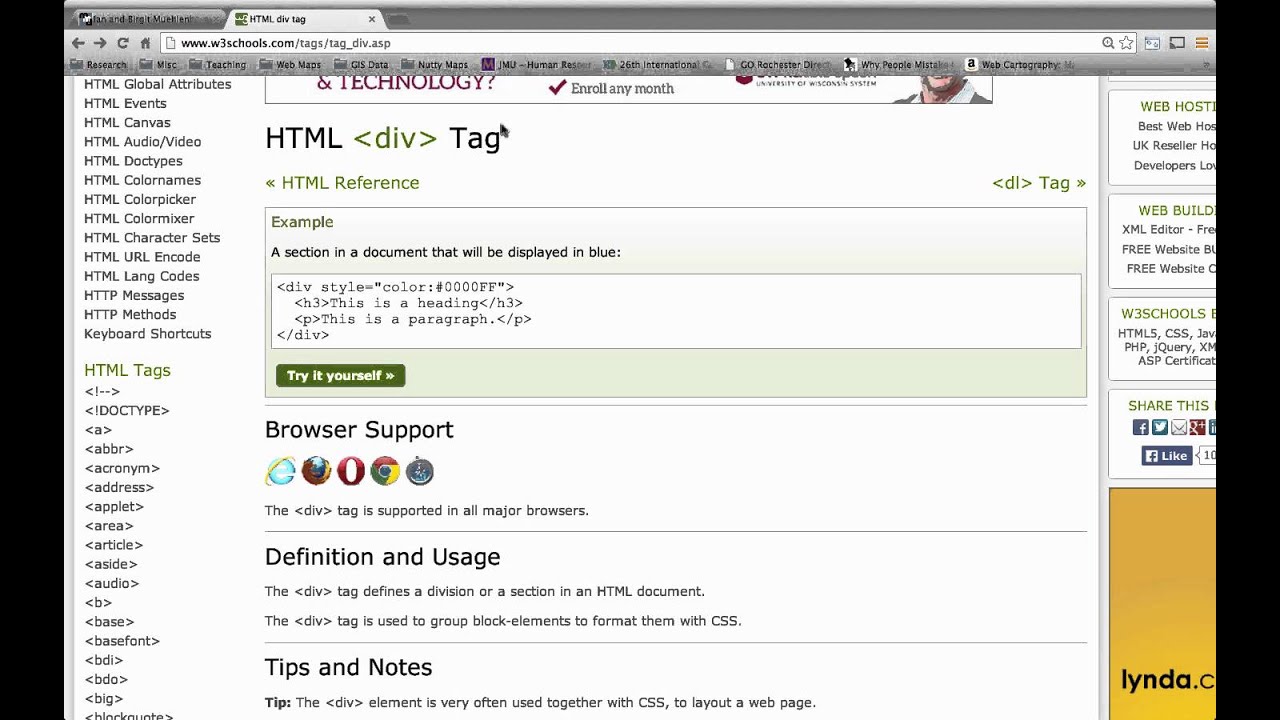 Web Cartography: Learning How to Write and Read HTML, Part 3 - YouTube
