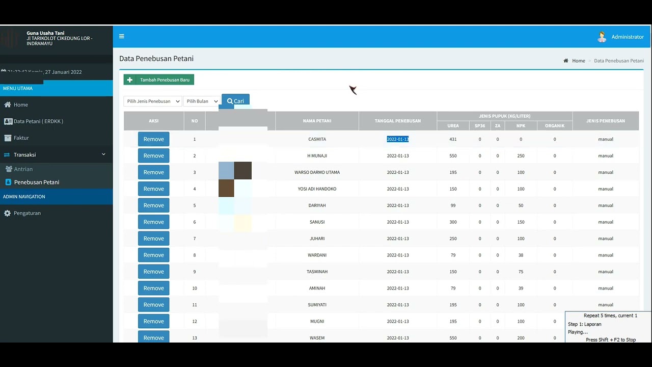 Sistem Administrasi Pupuk Bersubsidi - Aplikasi Input Laporan Bulanan T ...