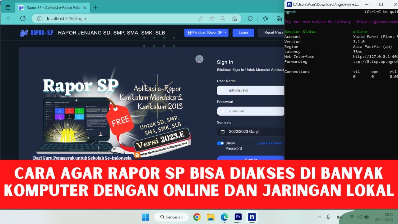🔴CARA AGAR RAPOR SP BISA DIAKSES OLEH BANYAK KOMPUTER DENGAN SISTEM ONLINE DAN JARINGAN LOKAL ...