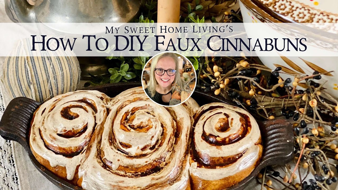 How To DIY Faux Cinnamon Rolls - Primitive Fake Bake Craft - YouTube