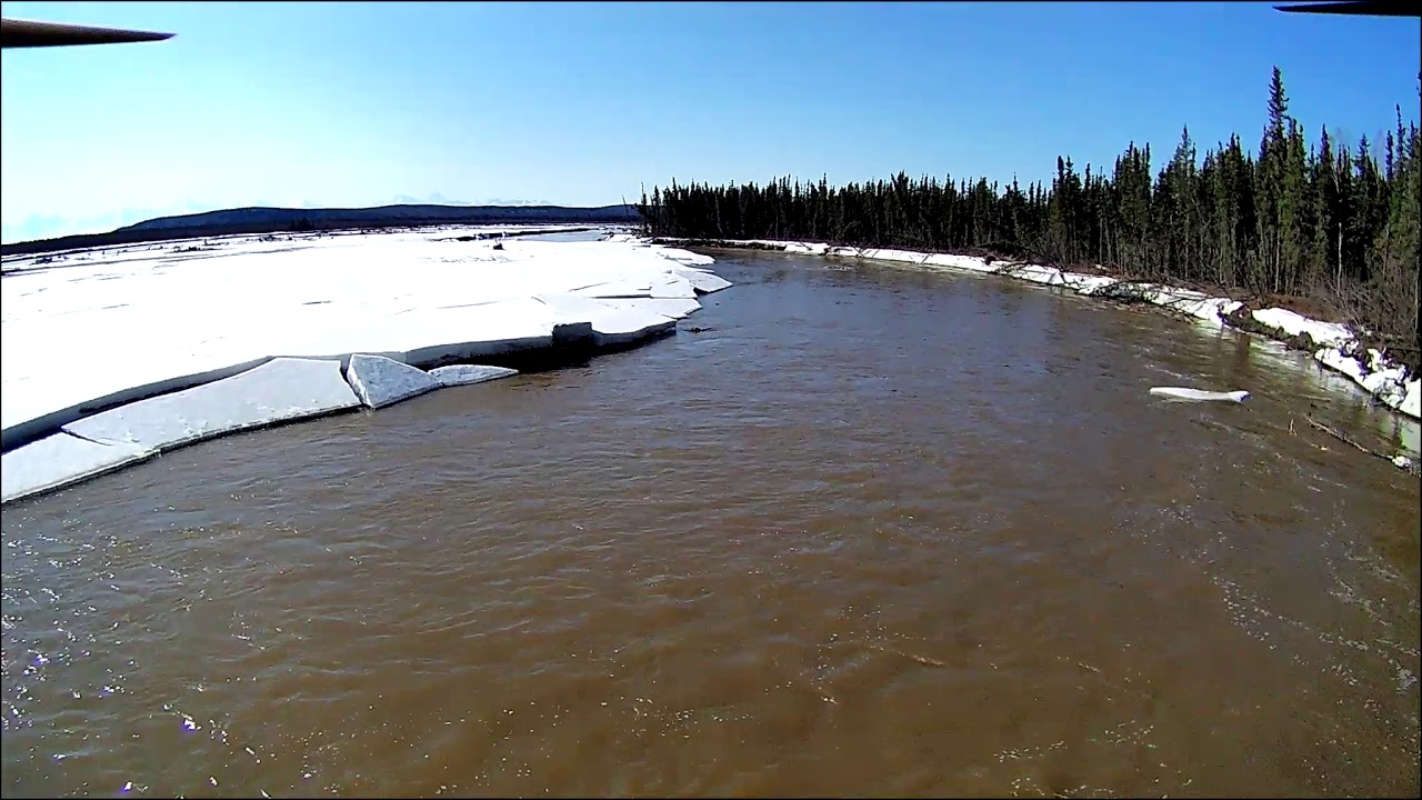 Tanana River Breakup Chasing Floating Ice - YouTube