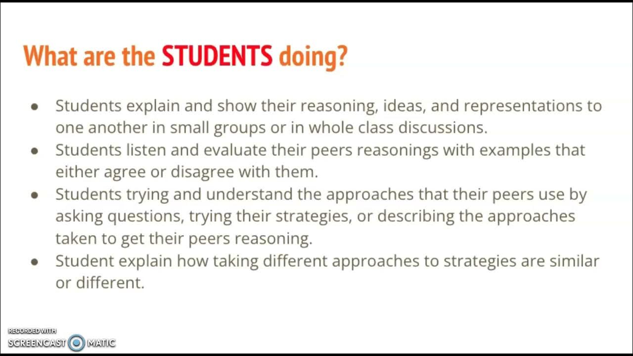 Facilitate Meaningful Mathematical Discourse - YouTube