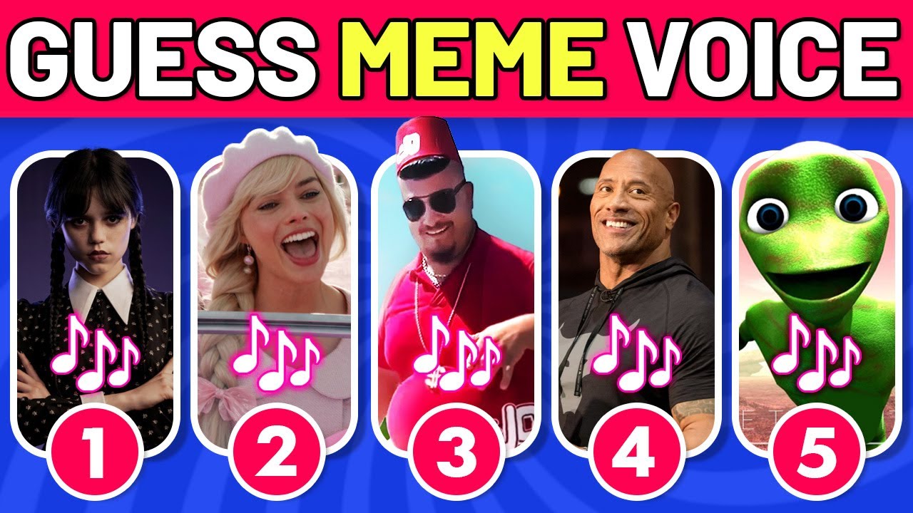 Guess the Meme Voice Challenge I Music Trivia Quiz - YouTube
