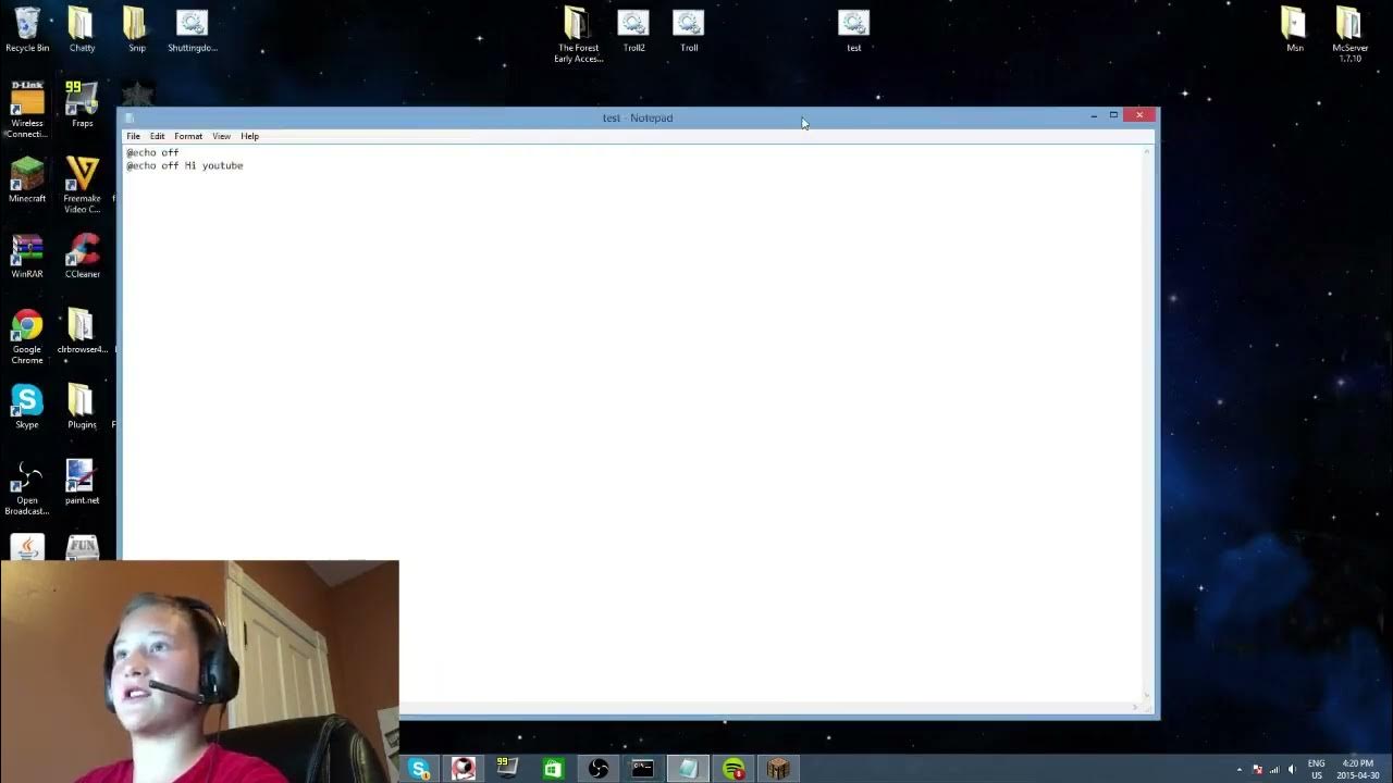 Learning Batch Files 1 @Echo off, Echo, Pause, Saving - YouTube