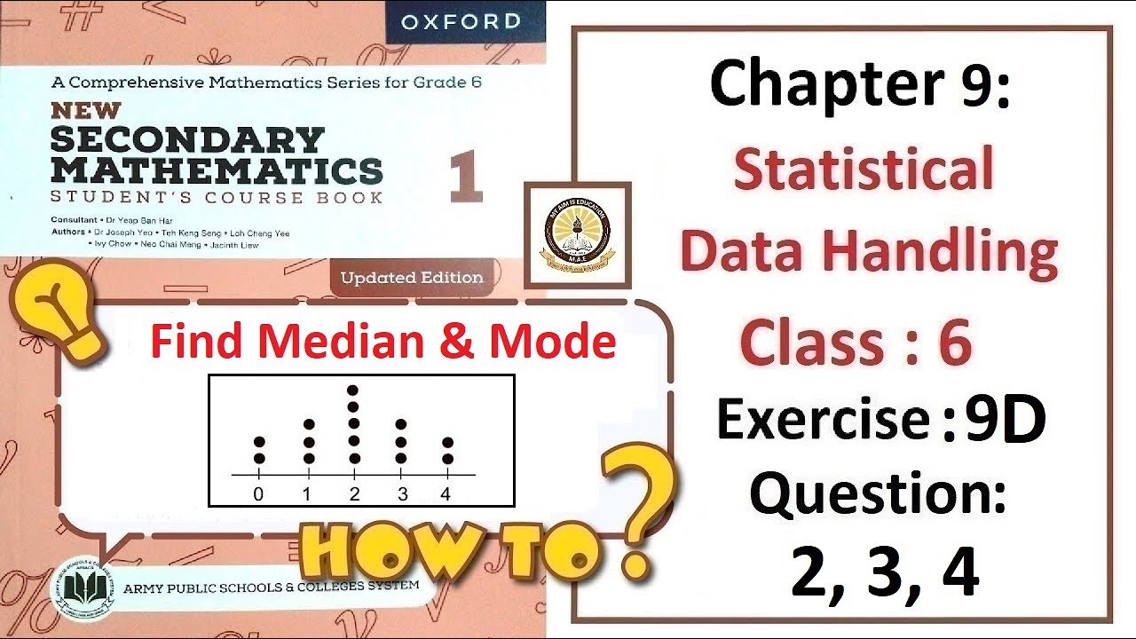 Exercise 9D Questions 2 ,3 & 4 (Median) – Math Class 6 Army Public ...