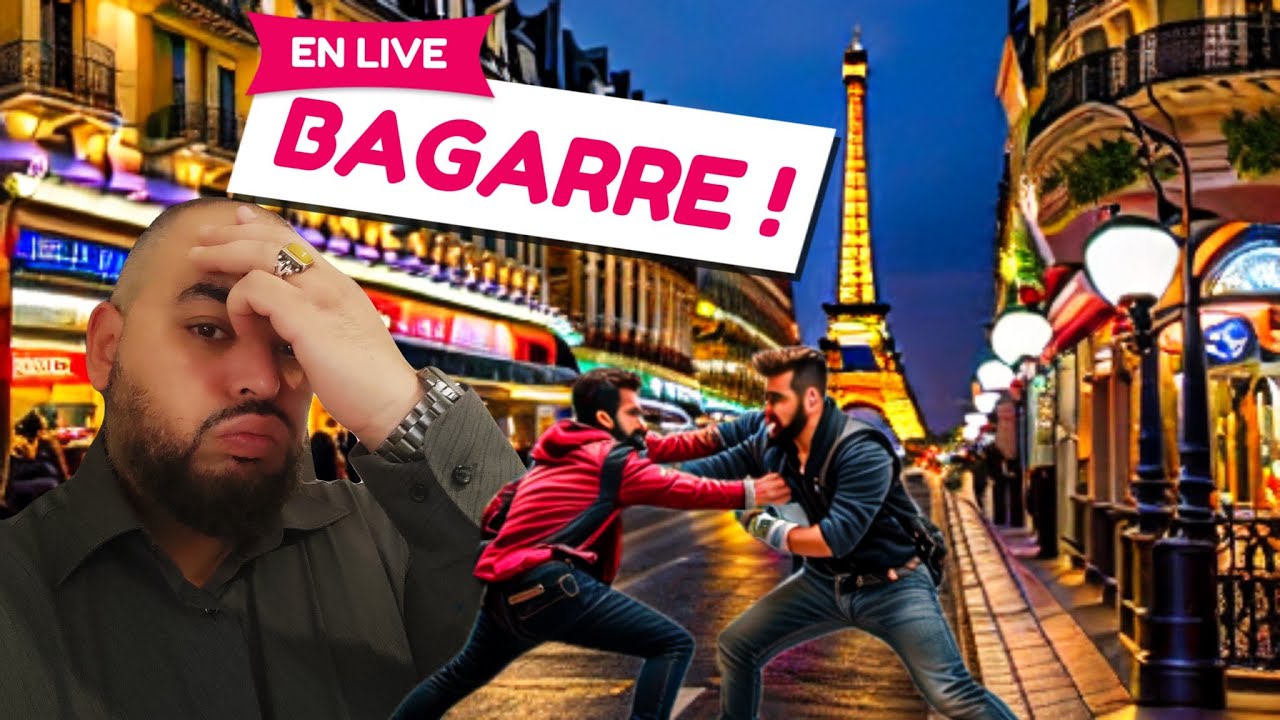 Bagarre dans la rue à Paris Night en VTC - YouTube