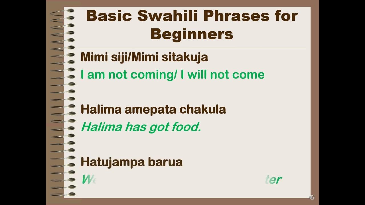 Basic Swahili Phrases for Daily Use/Swahili for Beginners - YouTube