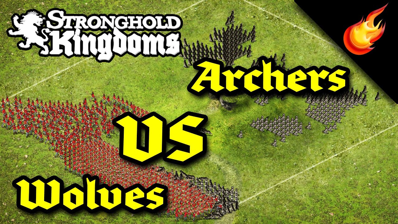 Stronghold Kingdoms - 500 Archers VS 400 Wolves - YouTube