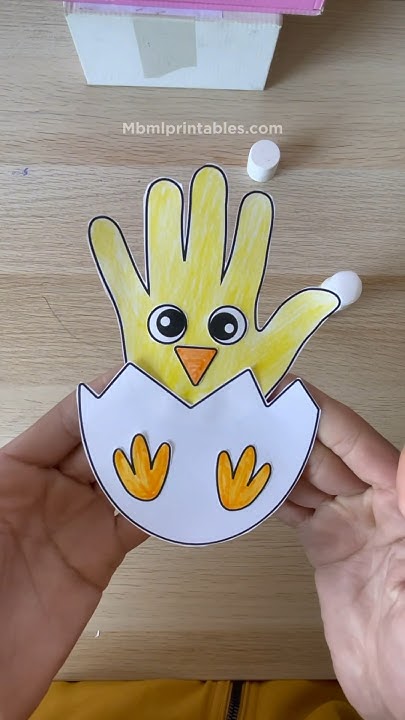 Baby Chick Handprint Craft | Chick Craft Ideas For Kids [Free Template ...