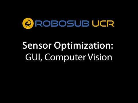 Sensor Optimization: GUI & Computer Vision - YouTube