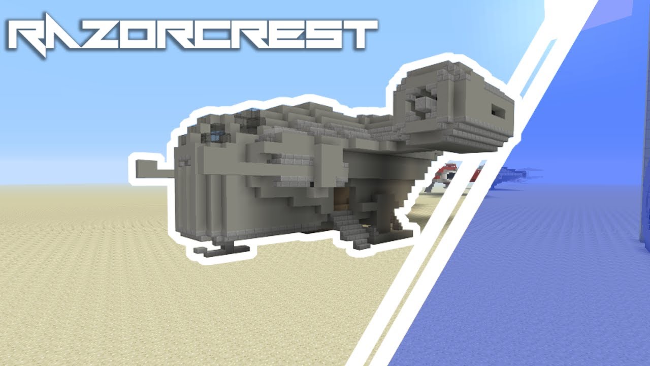 Minecraft: Star Wars Razor Crest Time Lapse - YouTube