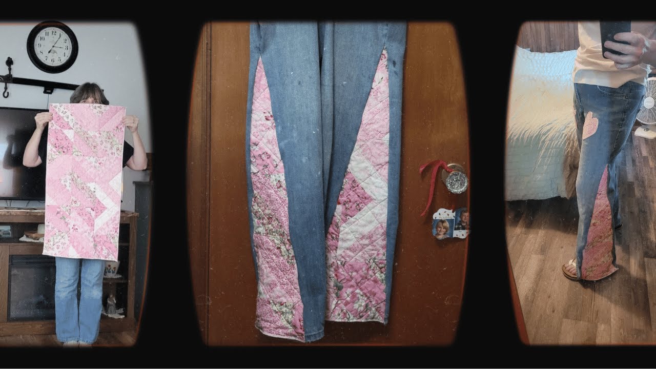 Quilted Jean Panels: How To Make Your Own Custom Jeans (DIY Upcycling ...