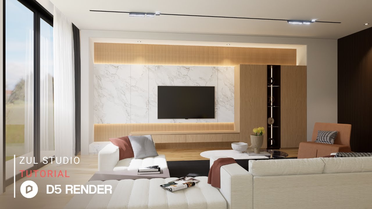 D5 Render realistic interior rendering tutorial | Living room 67 - YouTube