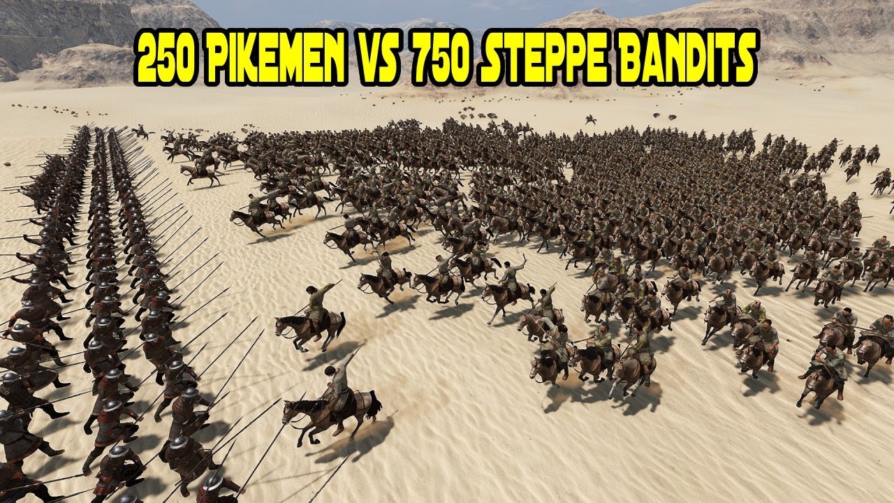 250 Pikemen vs 750 Steppe Bandits - Mount & Blade 2: Bannerlord Pike ...