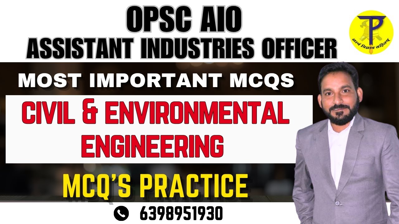 OPSC Assistant Industries Officer | Civil & Environmental Engineering MCQ Practice | Tech ...