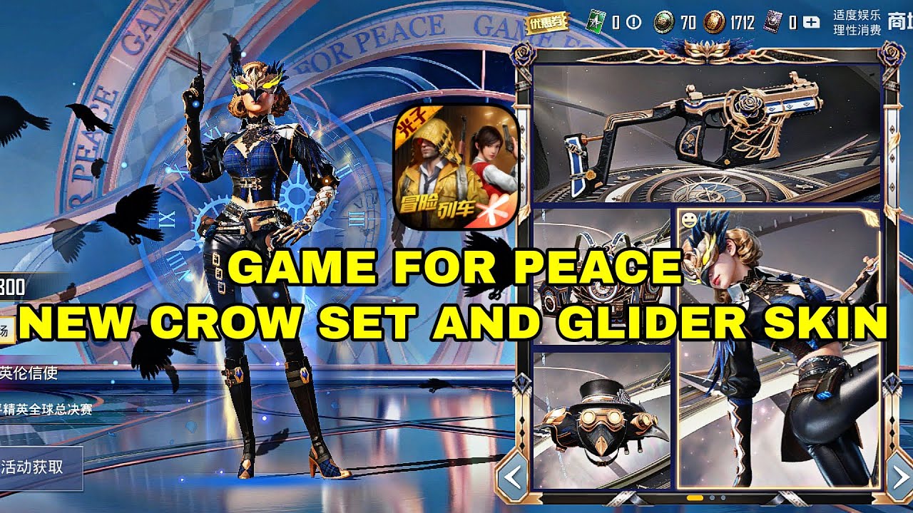 Game For Peace New Crate Outfit | Crow Set And Glider Skin | Pubg ...