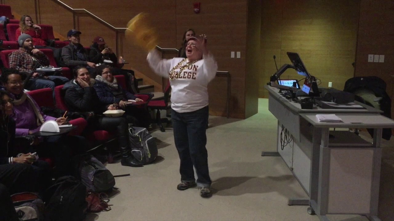 UMass Class sings Boston College Fight Song Punishment!!!!!!!! - YouTube