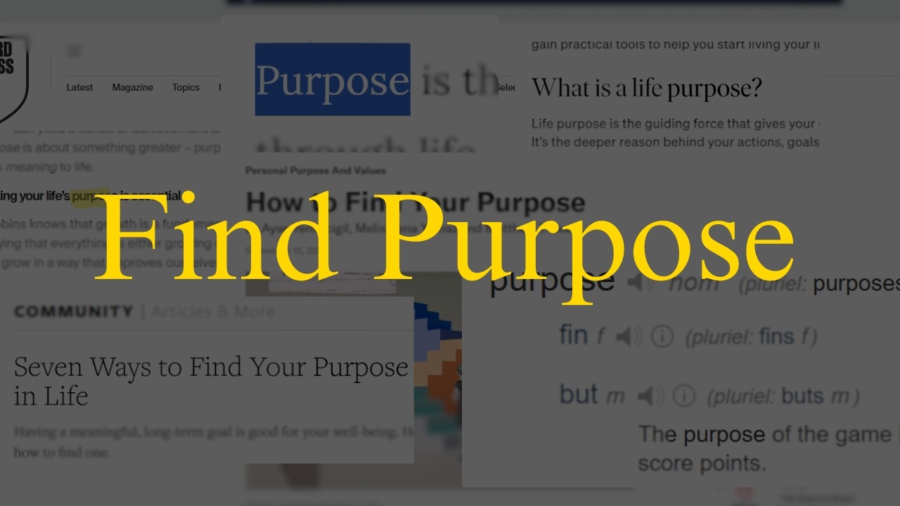 What is Your Purpose - YouTube