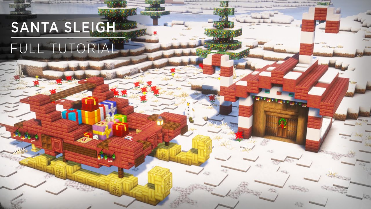 Santa Sleigh & Mini House in Minecraft 🎄 | Christmas Build Tutorial ...