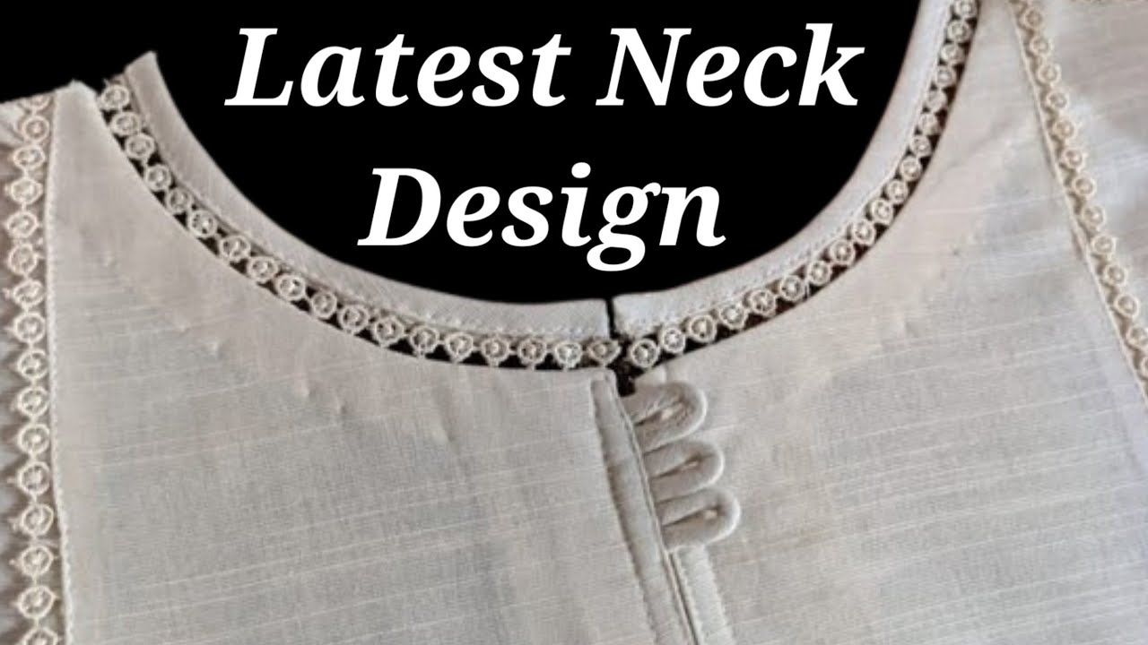 Latest Neck Design 2025 l Neck Design With Lace Cutting And Stitching ...