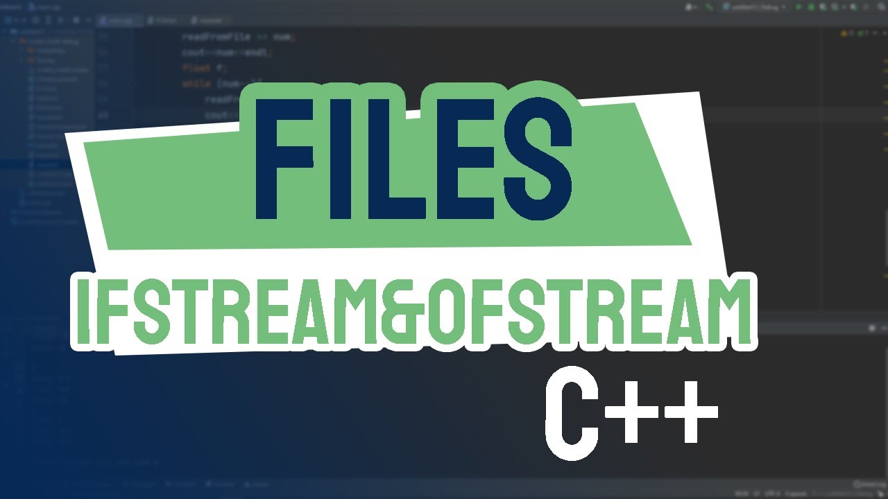 Files In C Ifstreamandandofstream Arabic Youtube