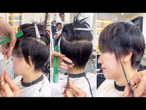 Beautiful Short Pixie Layered Women's Haircut Tutorial | Short Hair ...