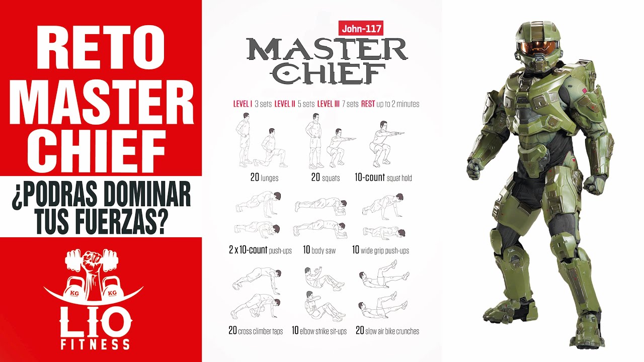 RETO MASTER CHIEF | RUTINA de EJERCICIOS para ABDOMEN y PIERNAS ...