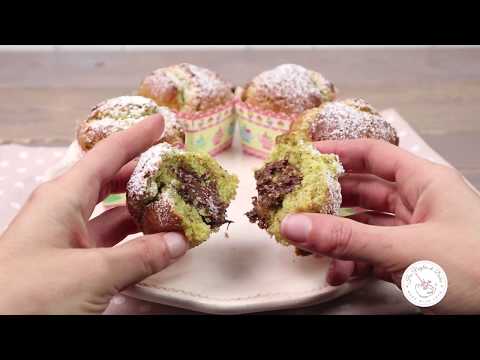 MUFFIN AL PISTACCHIO CON CUORE ALLA NUTELLA pronti in 20 minuti ricetta Ho Voglia di Dolce