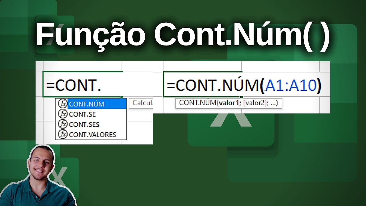 Função Cont.Núm - Contnumero Excel - Como fazer - YouTube