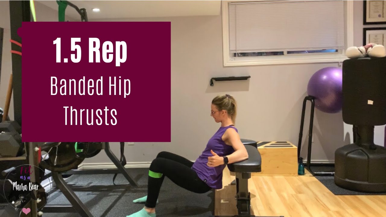 GLUTE BURNER // 1.5 Rep Barbell Hip Thrusts For Maximum Glute Burn ...